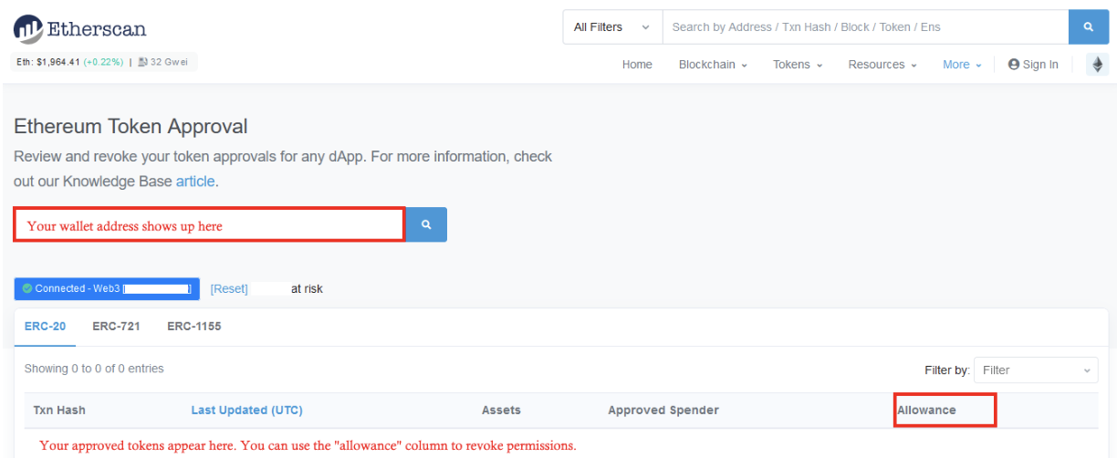 How to revoke token approval – Beam